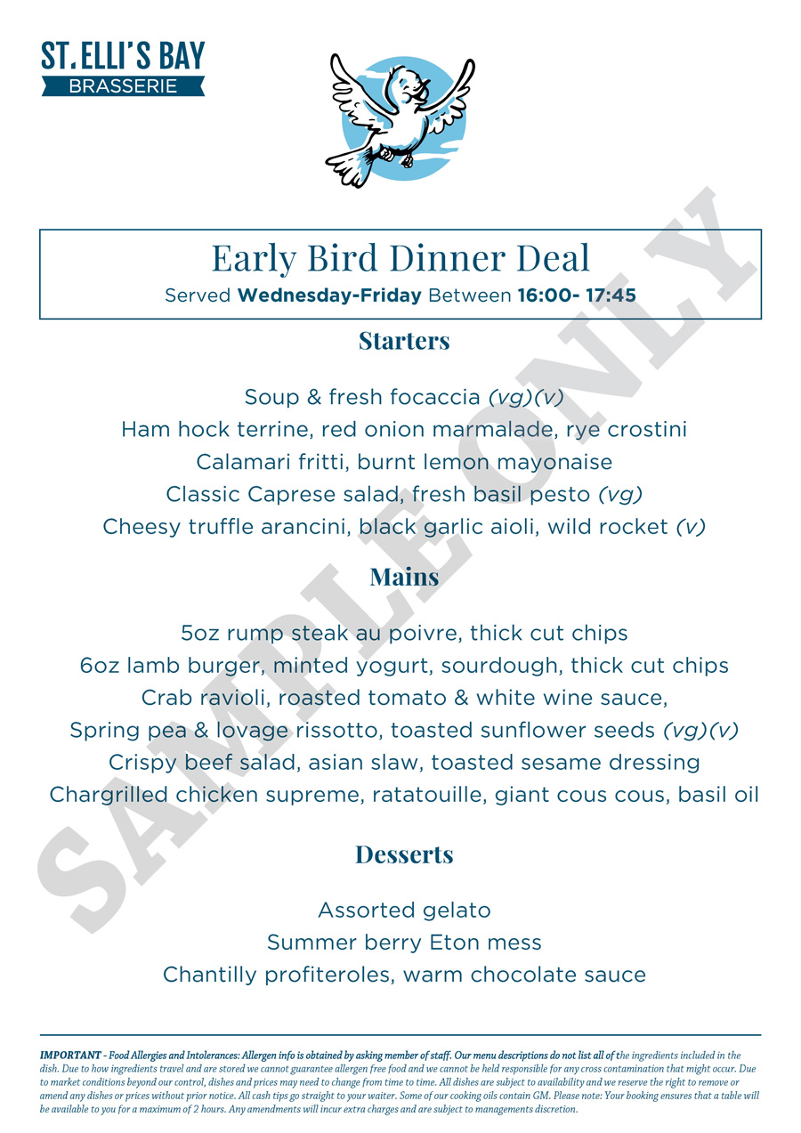 menus|St. Elli's Bay